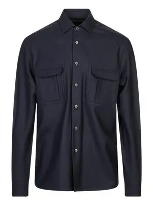 Corneliani Long-sleeved Shirt - Black