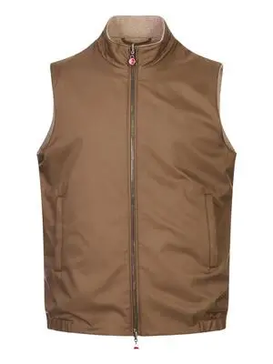 Kiton Reversible High-neck Vest - Brown