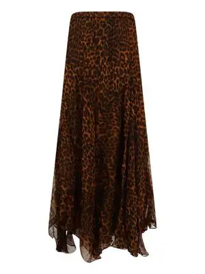 MES DEMOISELLES Elastic-waist Skirt - Leopard