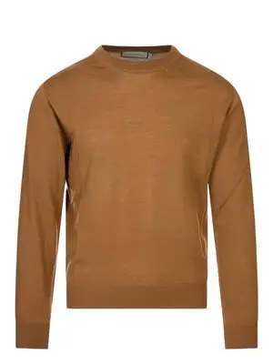 Canali Long-sleeved Knitted Pullover - Brown