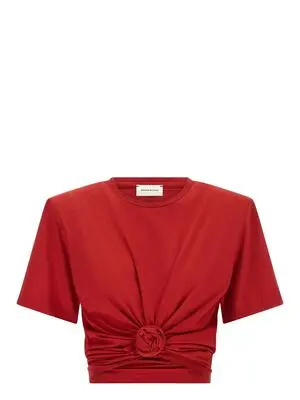 Magda Butrym MAGDA BUTRYM '02' T-shirt With Rose Appliqué Red