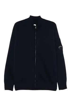 C.P. COMPANY C.P. COMPANY Zip-Up Knit Cardigan With Logo Detail