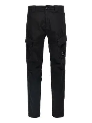 C.P. COMPANY Cotton Lens Cargo Pants - Black