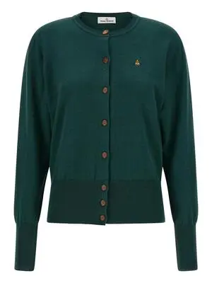 VIVIENNE WESTWOOD Vivienne Westwood Bea Cotton Cashmere Blend Cardigan Green