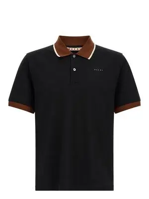 Marni Polo With Contrasting Details - Black