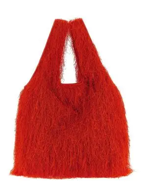 Dries Van Noten Fringed Tote Bag - Red