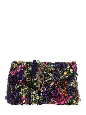 Dries Van Noten Embellished Envelope Clutch - Multicolor