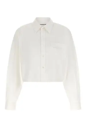 Alexander Wang Cropped Cotton Shirt - White