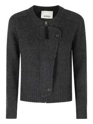 Isabel Marant Étoile Isabel Marant Murielle Wool And Cashmere Zip Cardigan Gray