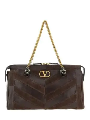 Valentino Garavani Panthea Medium Shoulder Bag - Brown