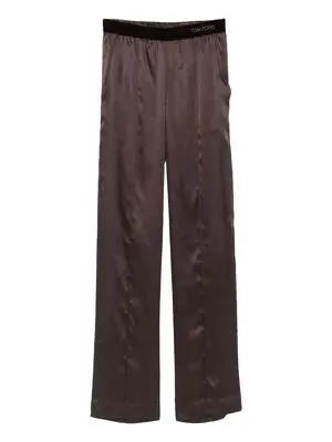 TOM FORD Silk Satin Pajama Pants - Brown