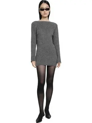 RETORI RETORI Brushed Cashmere Mini Dress With Deep V-Back