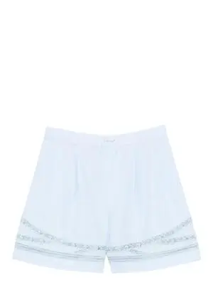 ERMANO SCERVINO Ermanno Scervino Lace Trimmed Cotton Shorts - Multicolor