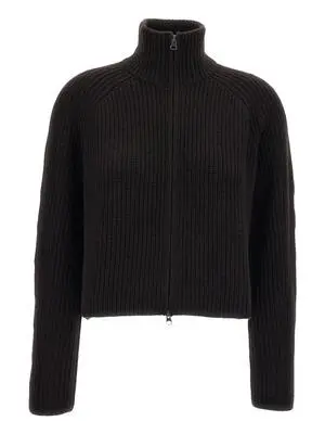 LISA YANG LISA YANG Sadie Zip Cardigan In Heavy-Knit Pure Cashmere Multicolor