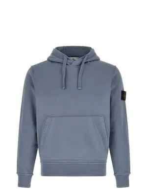 Stone Island 6100062 Garment-dyed Organic Cotton Hoodie - Blue