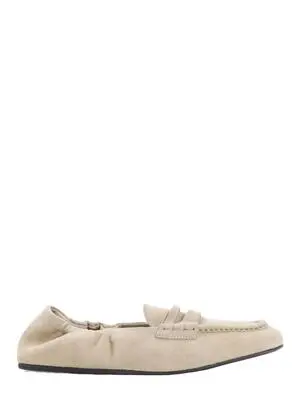 Miu Miu Ruched Suede Leather Loafers - Multicolor