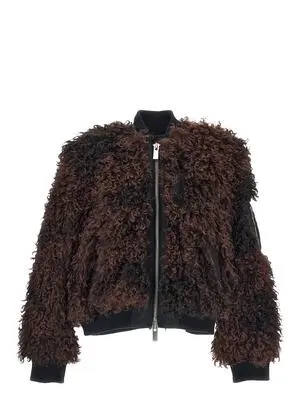 Sacai Curly Faux Fur Blouson Jacket - Multicolor
