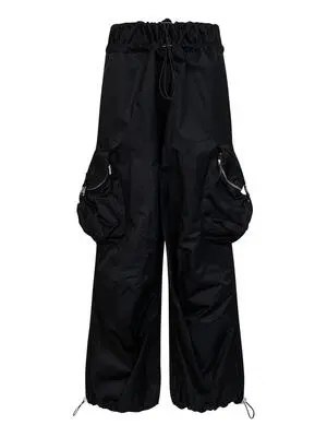 Attico THE ATTICO Black Gabardine Cargo Trousers Multicolor
