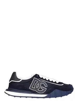 Dolce & Gabbana Blue Nylon And Suede Athletic Sneakers - Multicolor