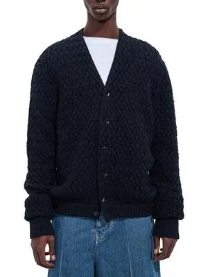 Bottega Veneta Intrecciato Wool Cardigan - Multicolor