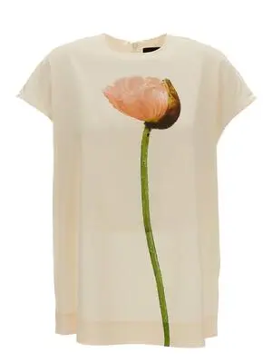 Simone Rocha Poppy Print Smock Top - Multicolor