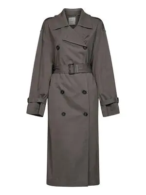 TOTEME Double-breasted Belted Trench Coat - Multicolor