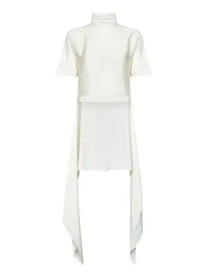 Alaïa Asymmetrical High Neck Top With Ruffle Detail - Multicolor