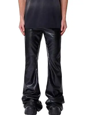MNML Mnml Super Stacked Faux Leather Pants