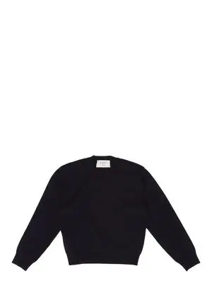 RÓHE Crew Neck Sweater With Ribbed Trim - Black