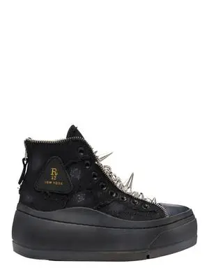 R13 Embellished High-top Sneakers - Black