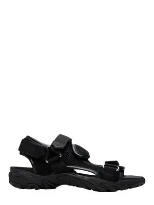 Maison Kitsuné Open-toe Velcro Strap Sandals - Black
