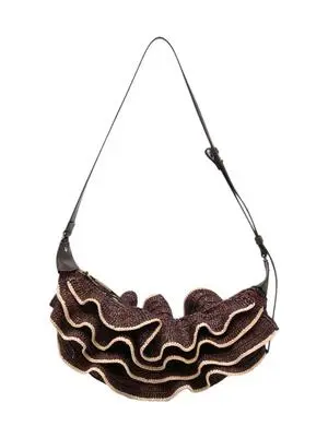 Zimmermann ZIMMERMANN Goldentime Raffia Shoulder Bag Multicolor