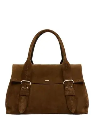 Max Mara Suede Leather Handbag - Multicolor