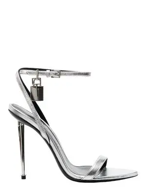 TOM FORD Padlock Leather High Heel Sandals - Multicolor