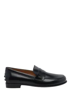 TOD'S TOD'S Leather Loafers With Logo Plaque
