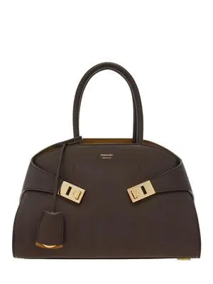 FERRAGAMO Small Hug Leather Handbag - Multicolor