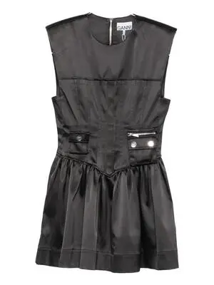 GANNI Corset Mini Dress With Cargo Pockets - Multicolor