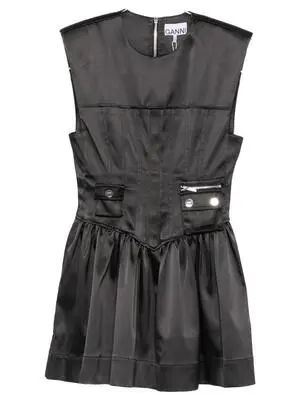 GANNI Corset Mini Dress With Cargo Pockets - Multicolor