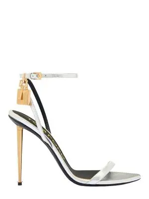 TOM FORD Padlock Leather High Heel Sandals - Multicolor