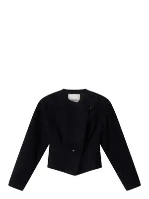 Isabel Marant Étoile Black Wool Blend Bouclé Jacket - Multicolor