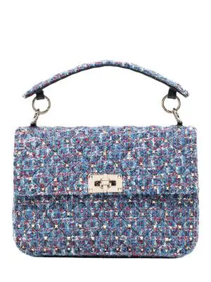 Valentino Garavani Rockstud Spike Tweed Shoulder Bag - Multicolor