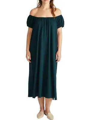 Universal Standard Lilian Long Sleep Dress - Deep Sea