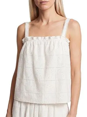 CARTOLINA Leah Eyelet Tank - Soft White