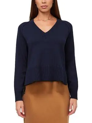 Fifteen Twenty Camila Lace Layered Sweater - Navy
