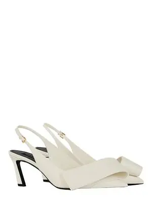 Givenchy Twisted Ribbon 65 Slingback Pumps - Ivory