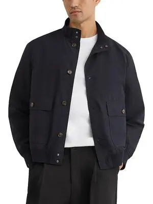 REISS Latent Bomber Jacket - Navy