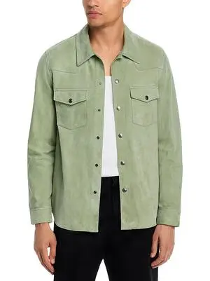 Paul Smith Slim Fit Leather Shirt - Green