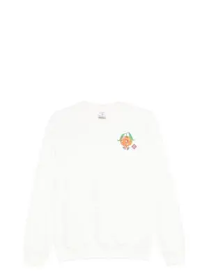 Casablanca Crewneck Sweatshirt With Front Ski Print - Bianco