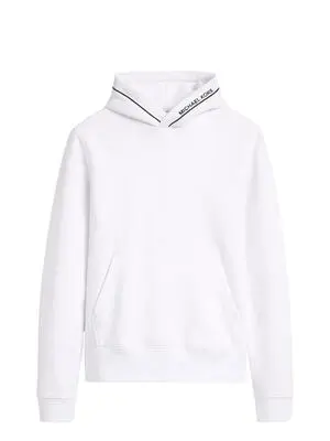 Michael Kors Lightweight Logo Trim Hoodie - White