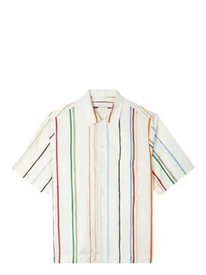 Paul Smith Short-sleeve Striped Button-front Shirt - White